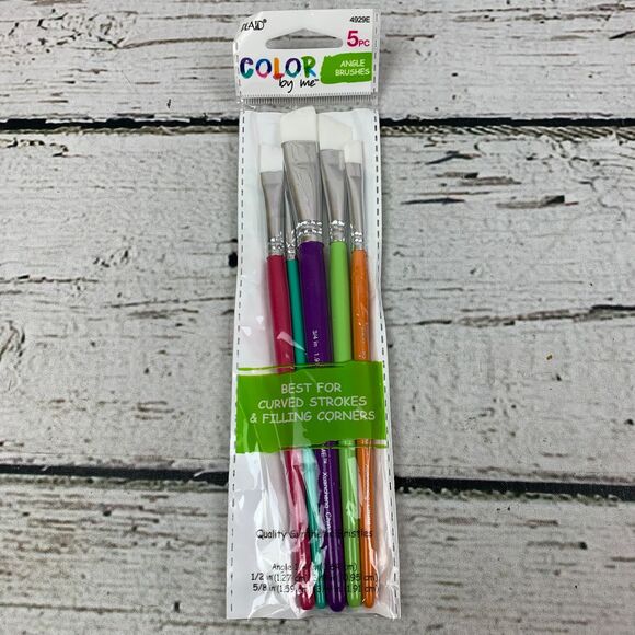 Plaid Color By Me | Office | Plaid Color By Me 5piece Angle Paint Brush ...